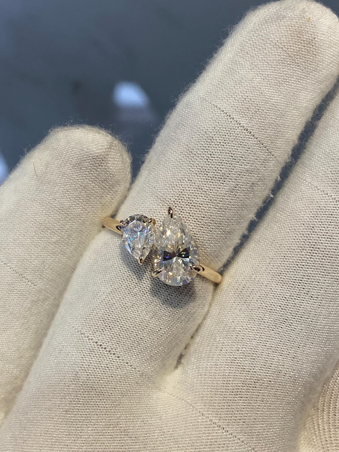 Most Beautiful Toi Et Moi Moissanite Ring • Best Valentine Gift for Her ...