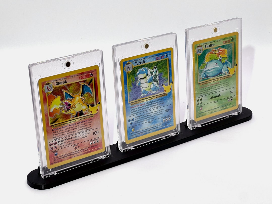 Trading Card Stand for 3 X Magnetic Card Holder ideal for Pokemon Cards ...