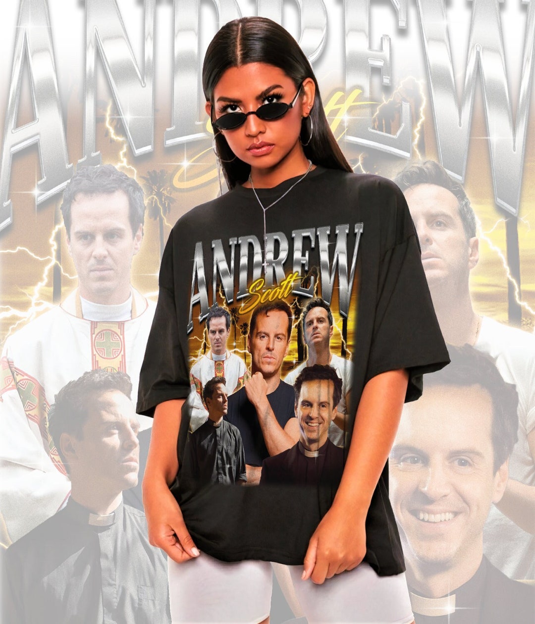 Retro Andrew Scott Shirt andrew Scott Tshirt,andrew Scott T-shirt ...