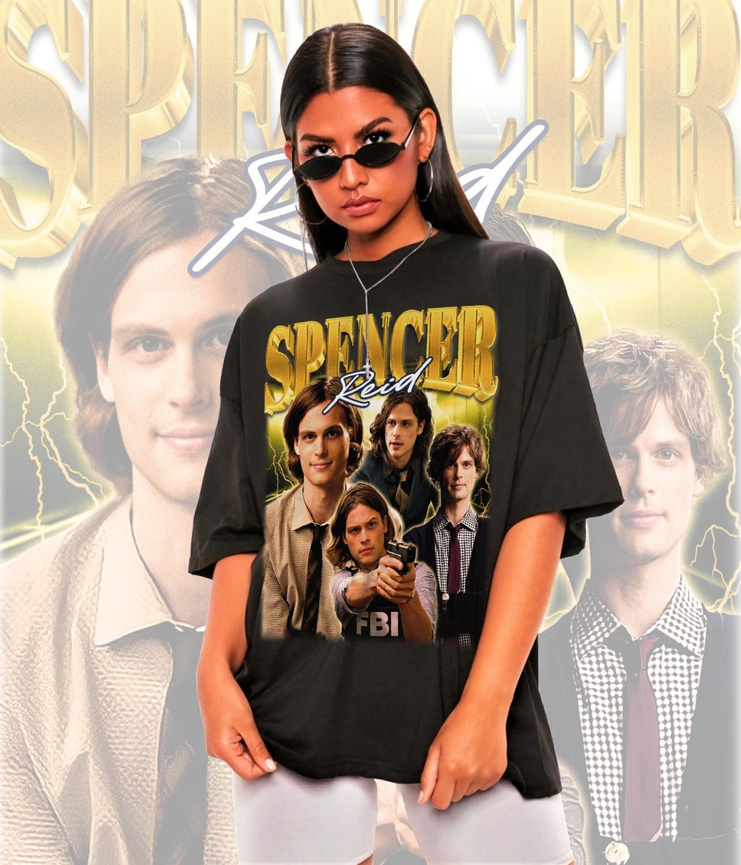 Retro Spencer Reid Shirt spencer Reid Tshirt,spencer Reid T-shirt ...
