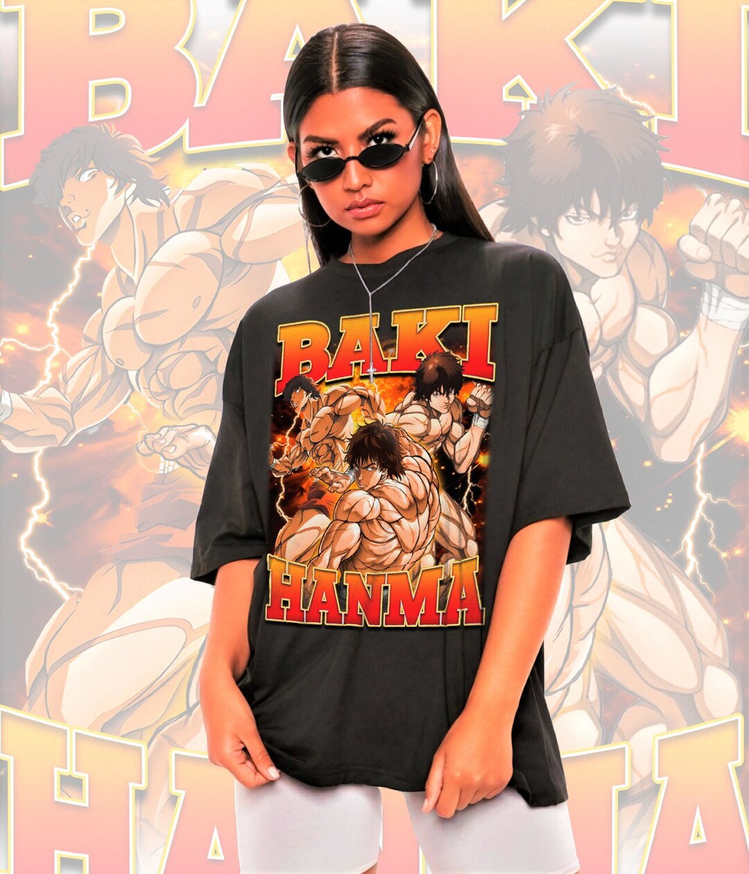 Camisa retro Baki Hanma Camisa vintage Baki Hanma, Baki the Grappler ...
