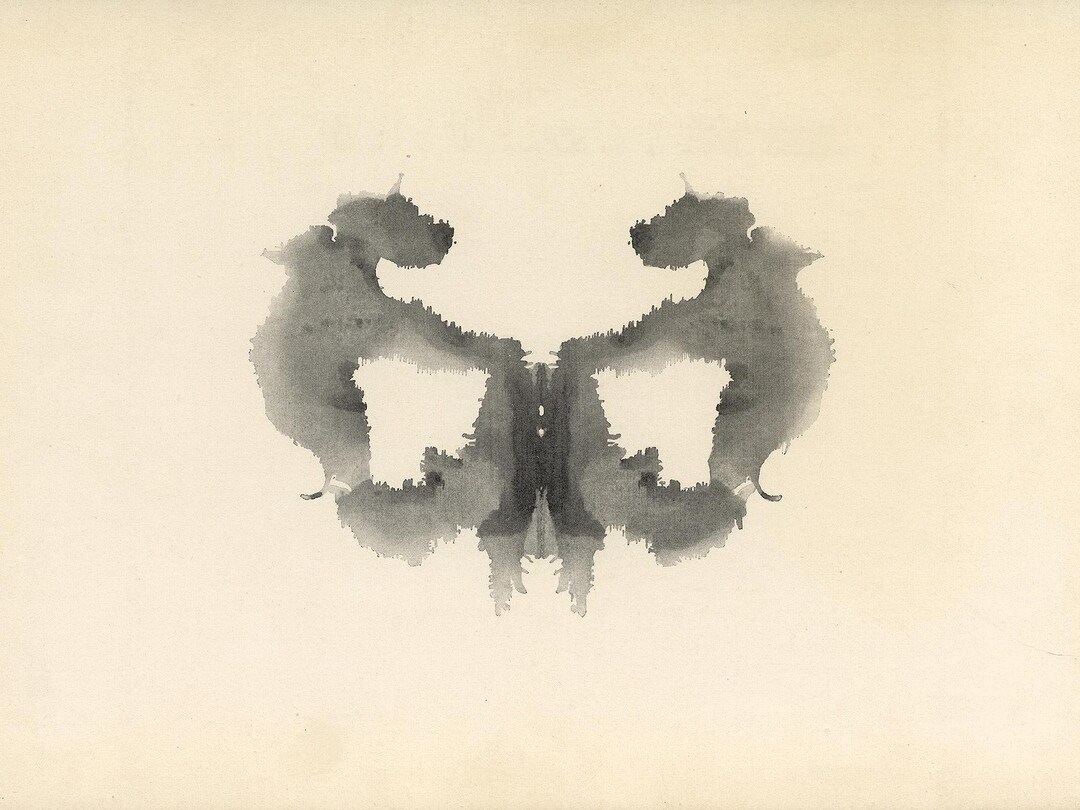 Vintage Lithograph - Behn-rorschach Test Card I by Hans Zulliger ...