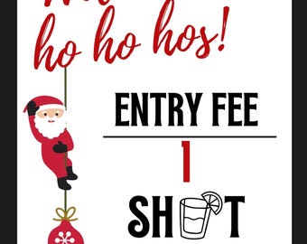 Grinch Christmas Bar Sign – Funny Party Entry Fee (downloadable PDF) - Etsy