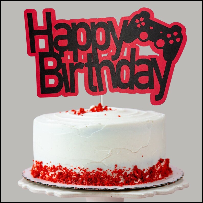 Gaming Cake Topper Gamer Birthday Cake Topper Video Game Cake - Etsy
