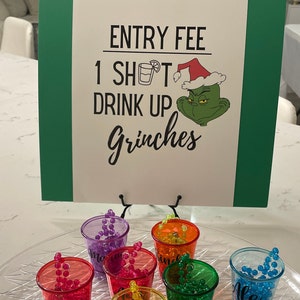 Grinch Christmas Bar Sign – Entry Fee Printable (PDF Download) - Etsy