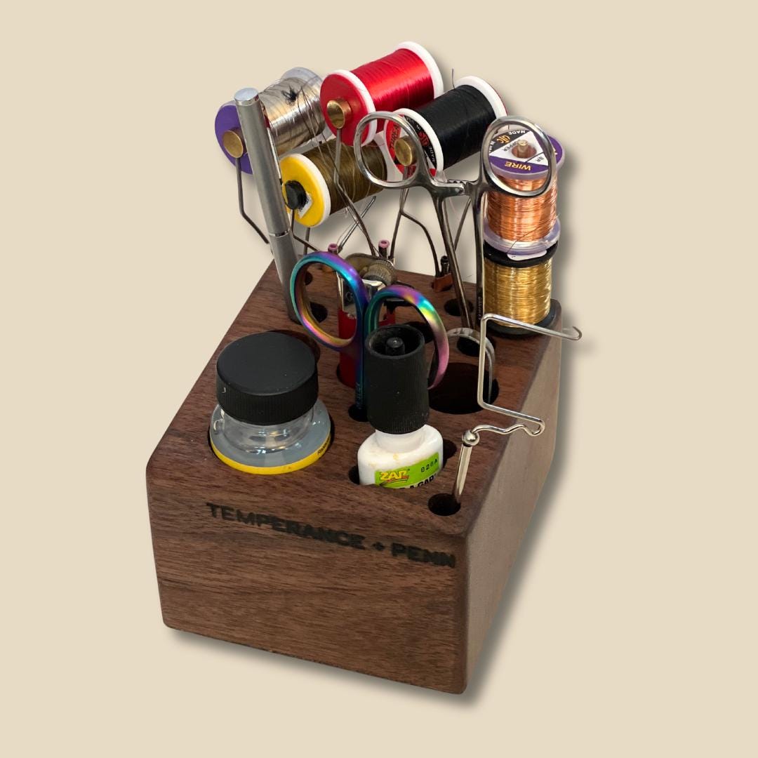 Fly Tying Tool Caddy Travel Size | Wooden Fly Tying Organizer | Modular ...