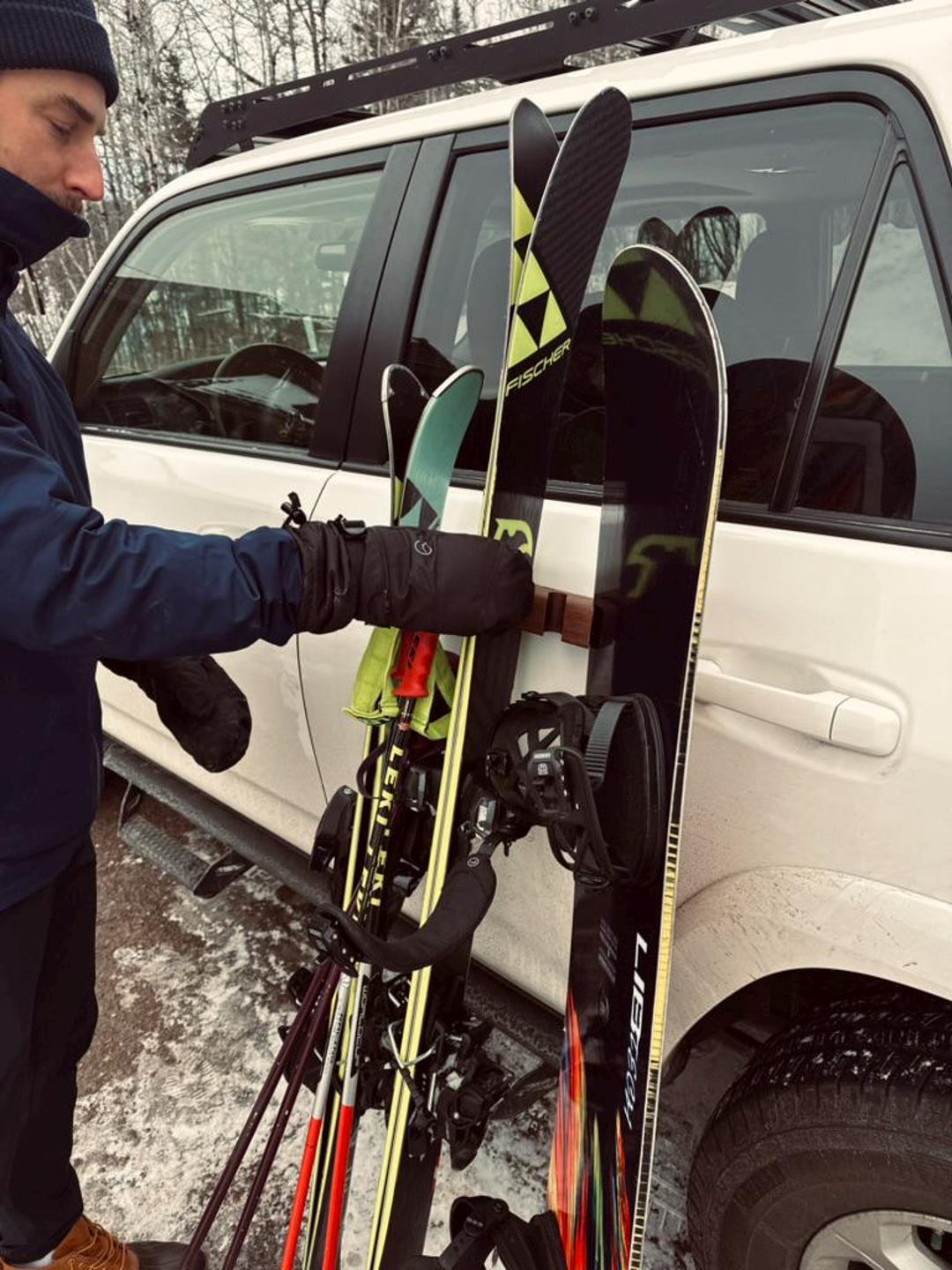 Magnetic Ski and Snowboard Car Rack: Snowhitch Gear Mount - Etsy
