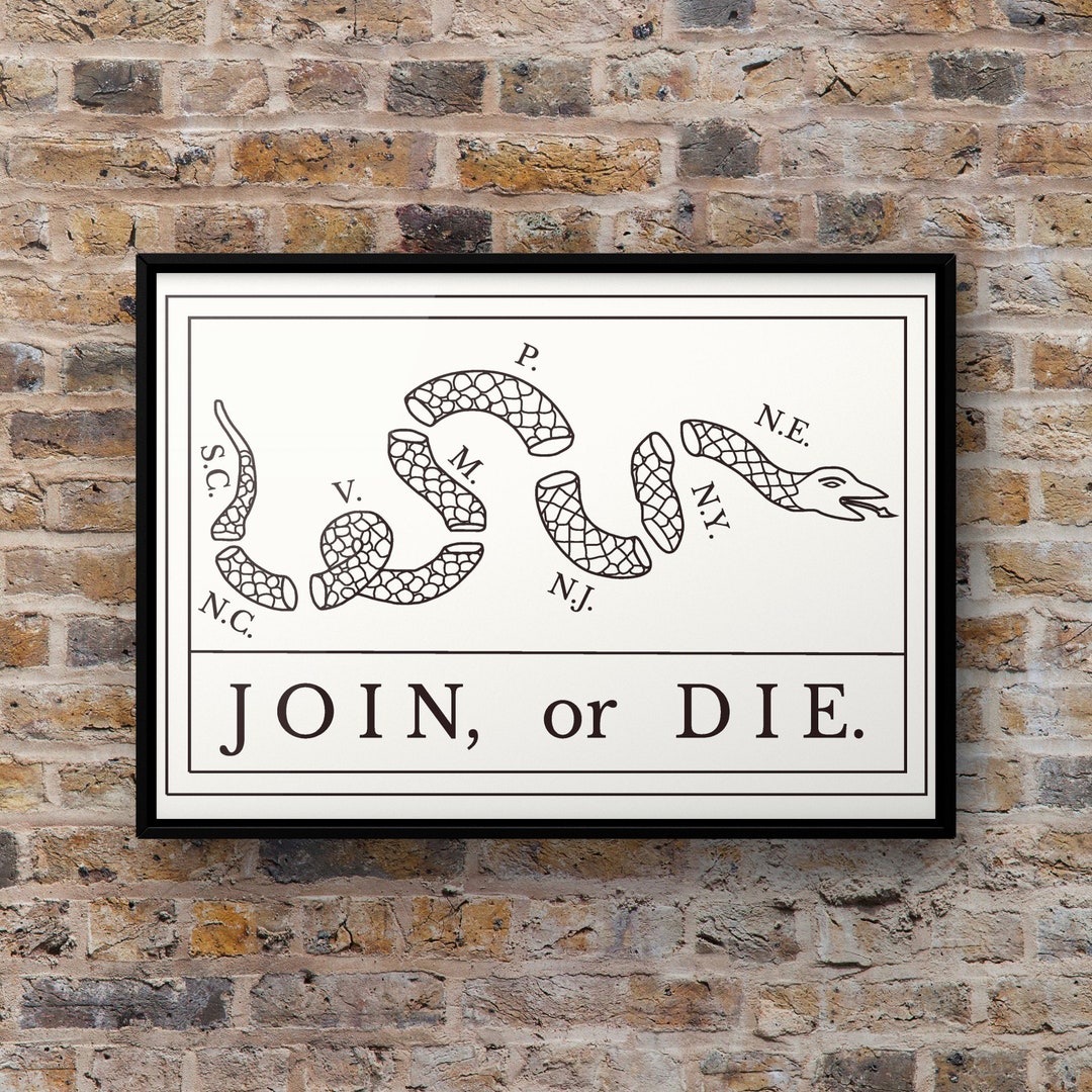 Join, or Die Flag SVG Digital Download | Join, or Die Political Cartoon Cut File | CNC, Laser ...