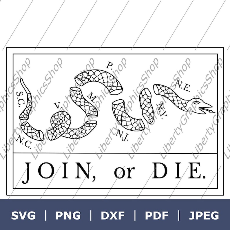 Historic American Revolution Flag and Political Cartoon Digital File ...