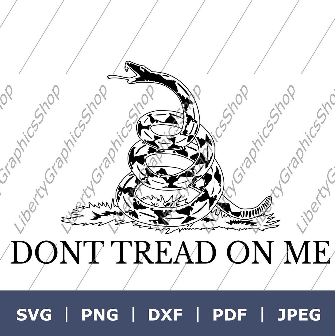 Don't Tread on Me SVG Digital Download | Gadsden Flag SVG Digital ...