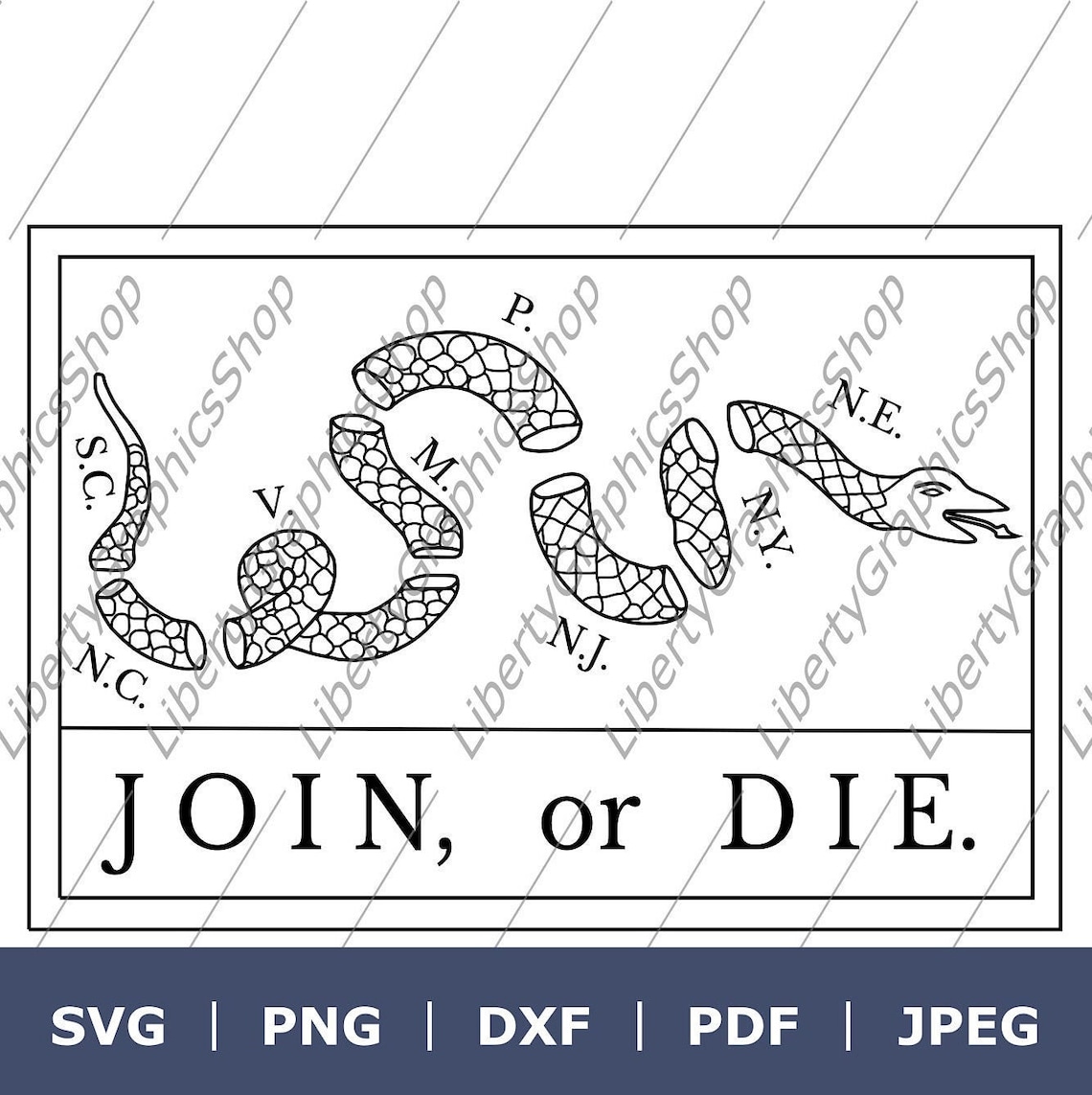 Join, or Die Flag SVG Digital Download | Join, or Die Political Cartoon ...