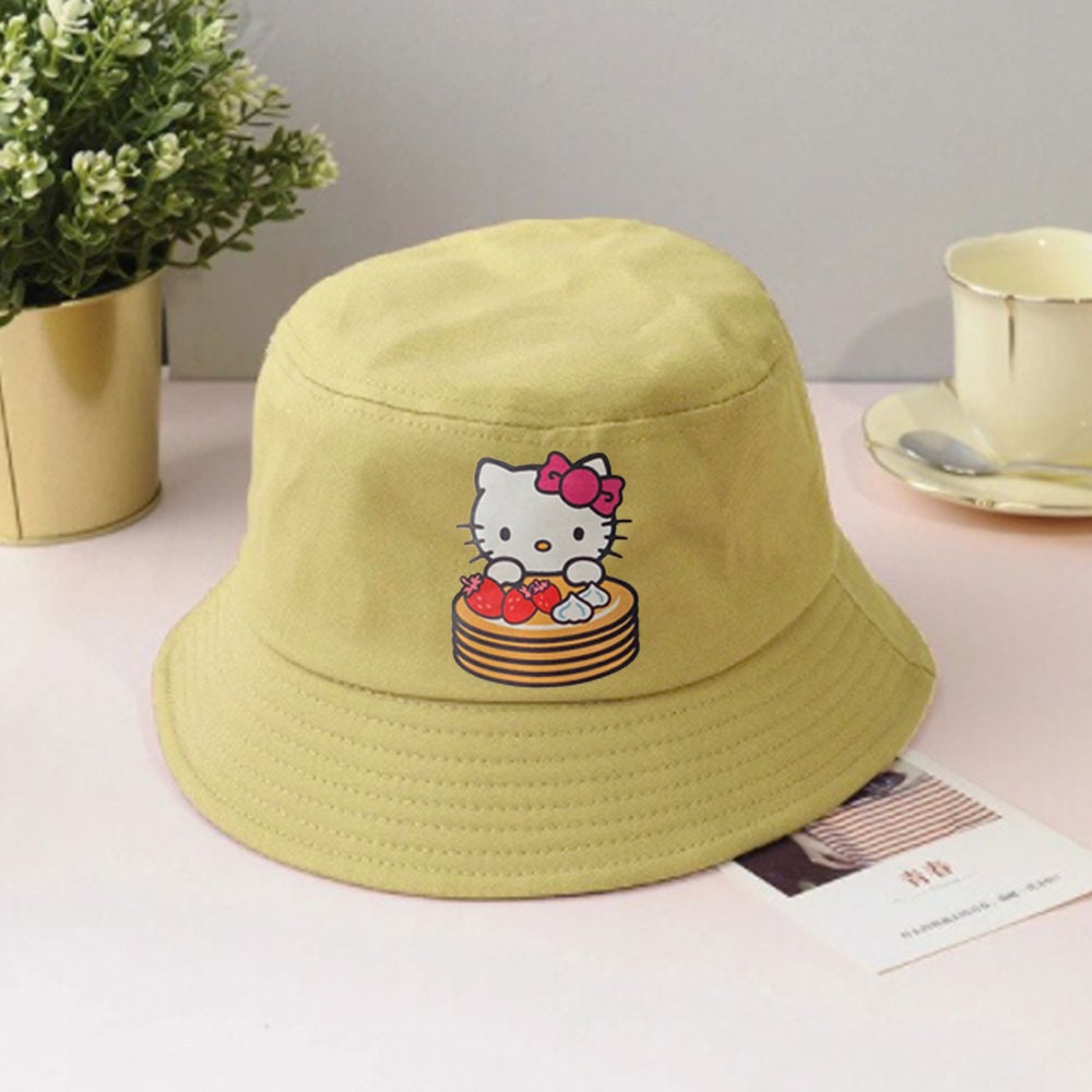 SUMMER EXPRESS Cute Hello Kitty Bucket Hat Hello Kitty Hats Hello Kitty ...