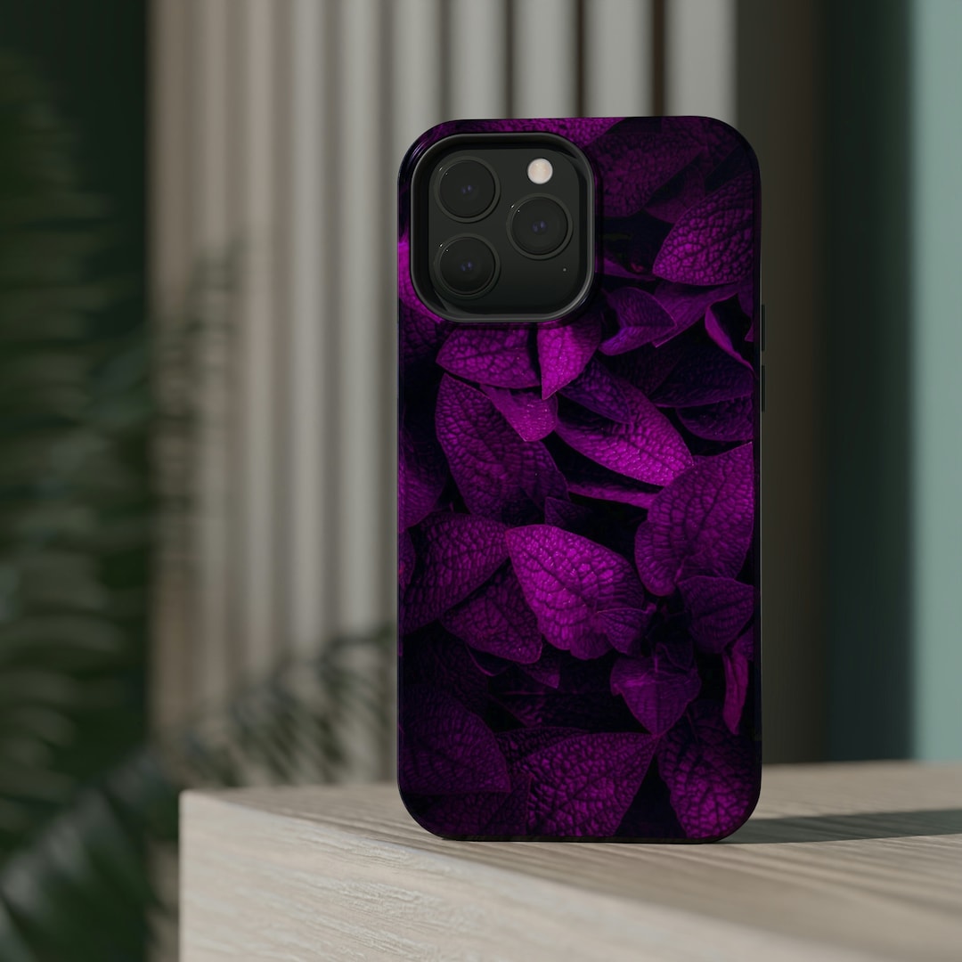 Purple Tropical Leaves Magsafe Tough Cases - Etsy