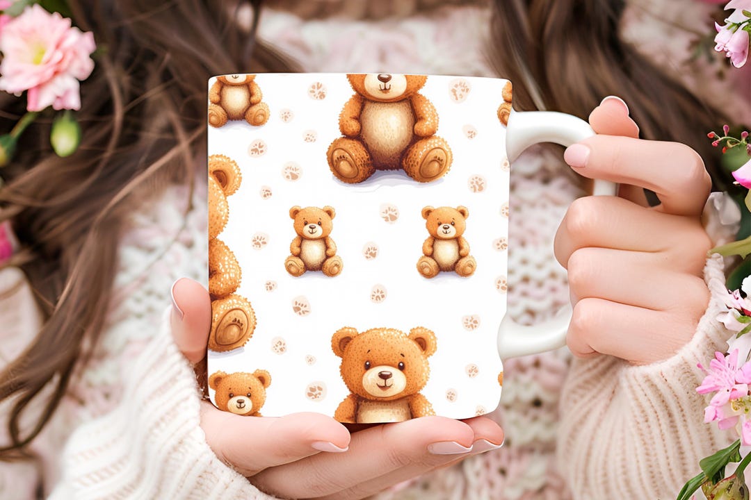 Personalized Teddy Bear Coffee Mug, Bear Lover Gift - Etsy