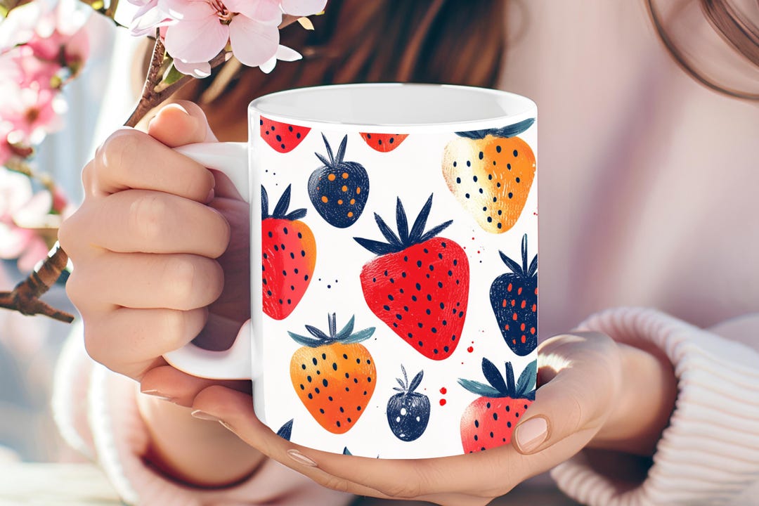 Personalized Strawberry Mug, Strawberry Lover Gift, Strawberry Coffee ...