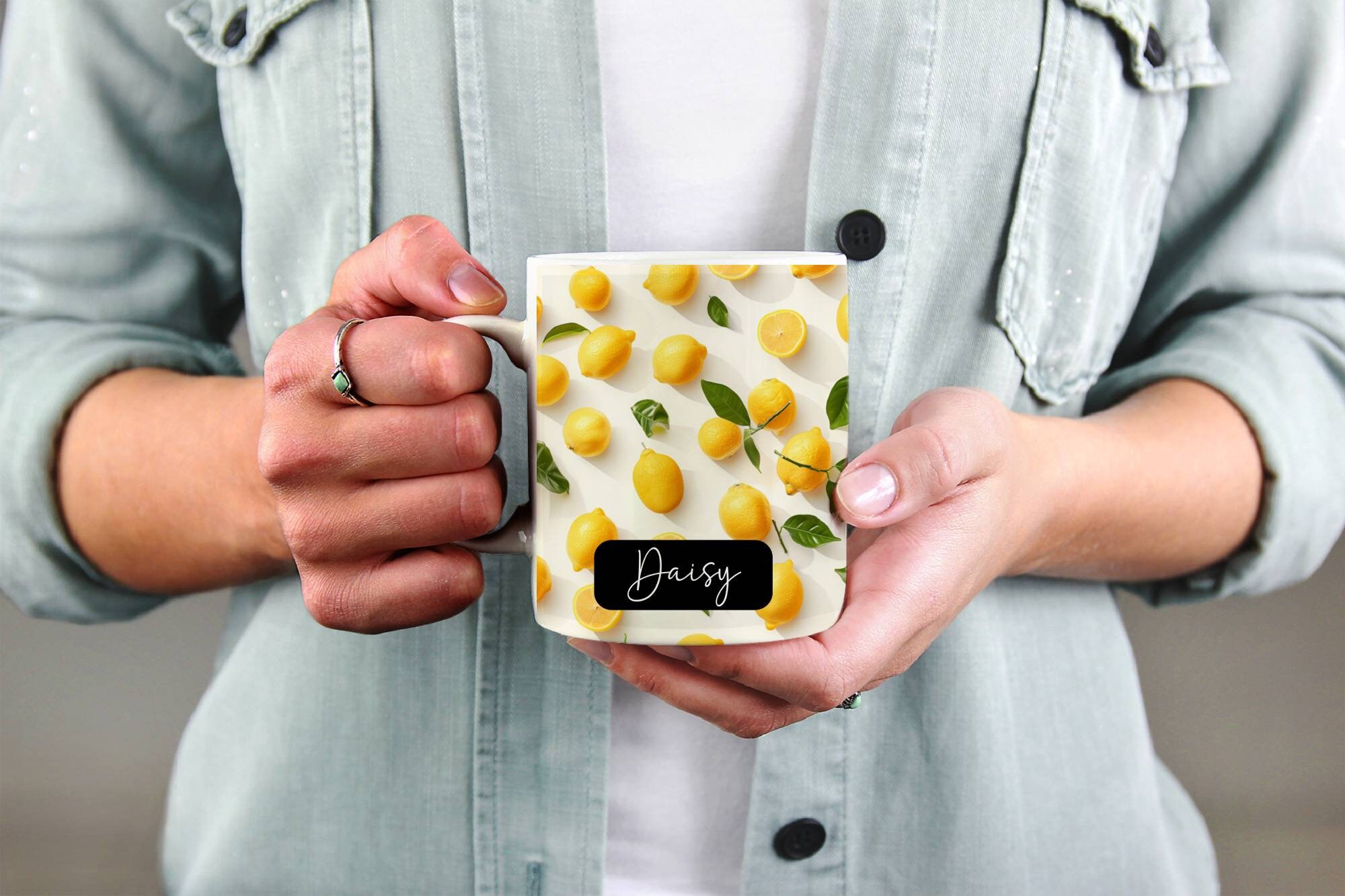 Personalized Lemon Mug, Lemon Lover Gift, Lemon Coffee Mug, Summer Mug ...