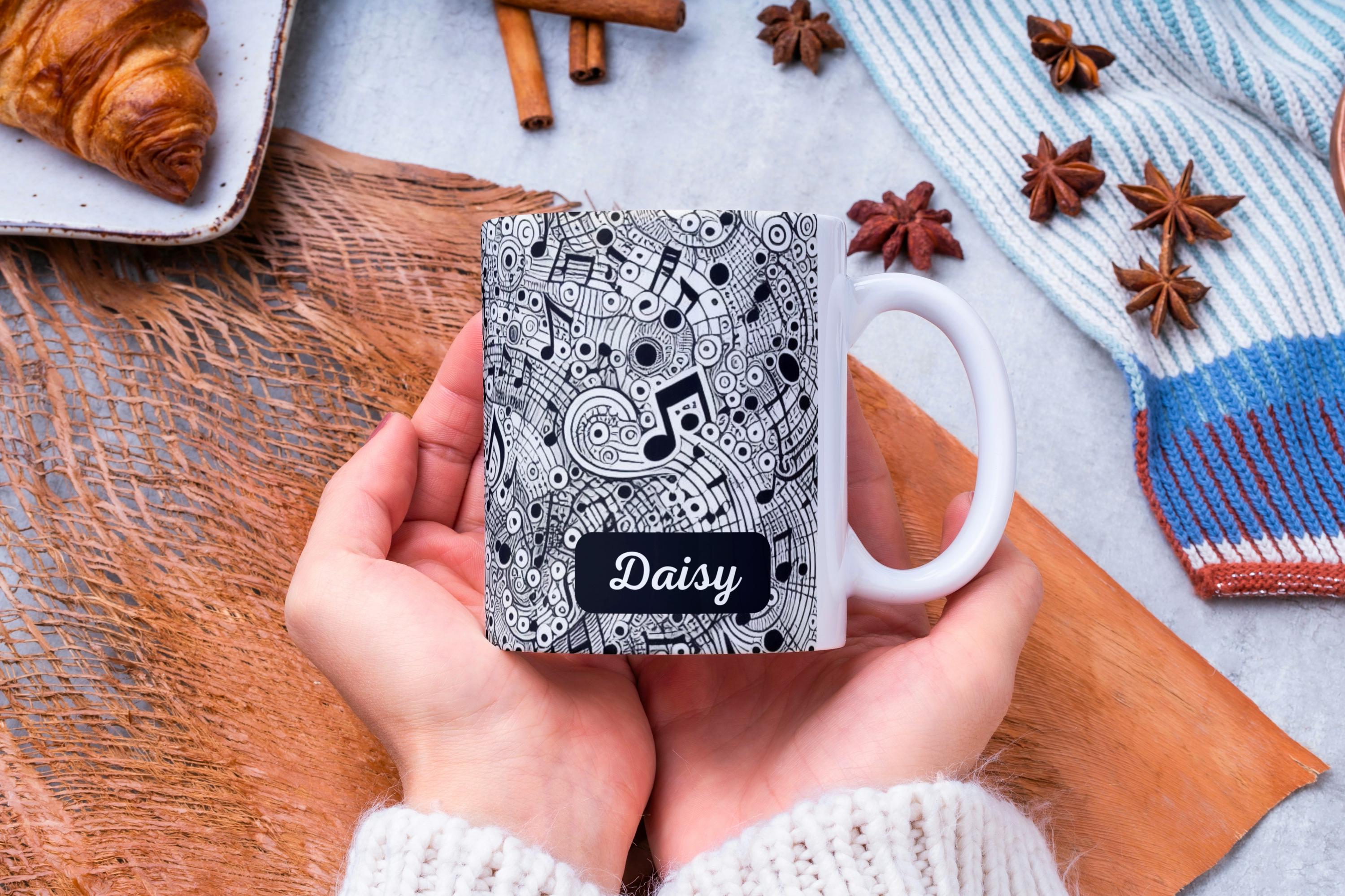 Personalized Music Notes Coffee Mug: Music Lover Gift - Etsy