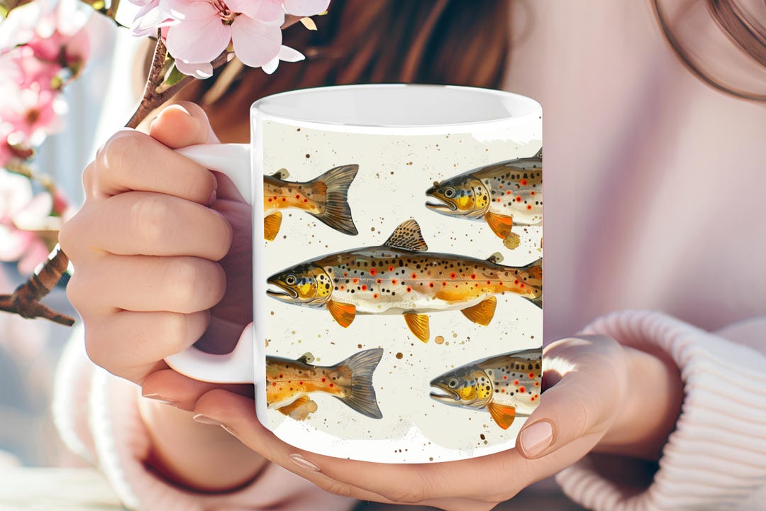 Personalized Trout Coffee Mug: Fish Lover Gift - Etsy