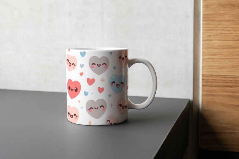 Personalized Heart Mug, Heart Lover Mug, Heart Coffee Mug, Cute Heart ...