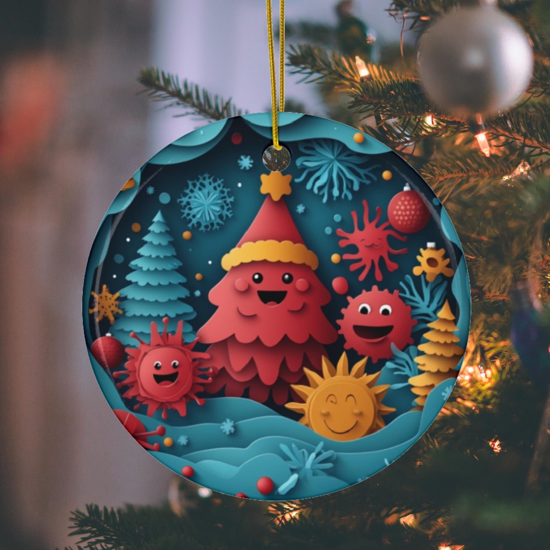 Christmas Microbe Ornament, Microbiology Lover Gift, Christmas ...
