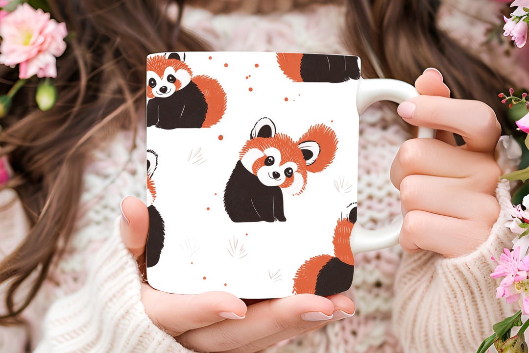Personalized Red Panda Mug, Red Panda Lover Mug, Red Panda Coffee Mug ...
