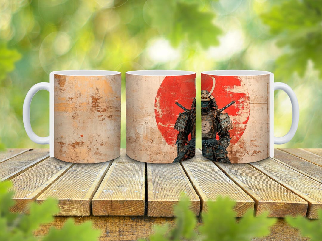 Personalized Samurai Coffee Mug, Japanese Art Gift - Etsy