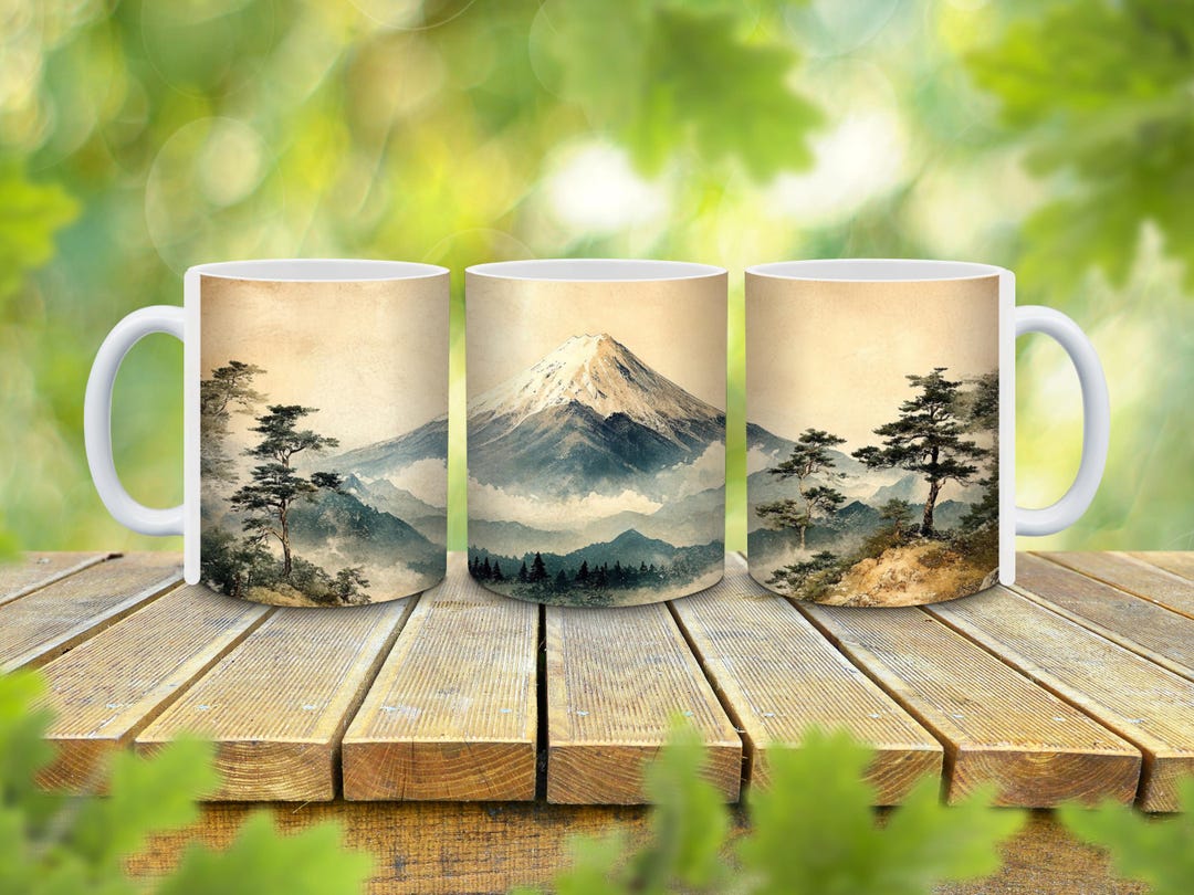 Personalized Mt Fuji Coffee Mug, Japanese Art Gift - Etsy