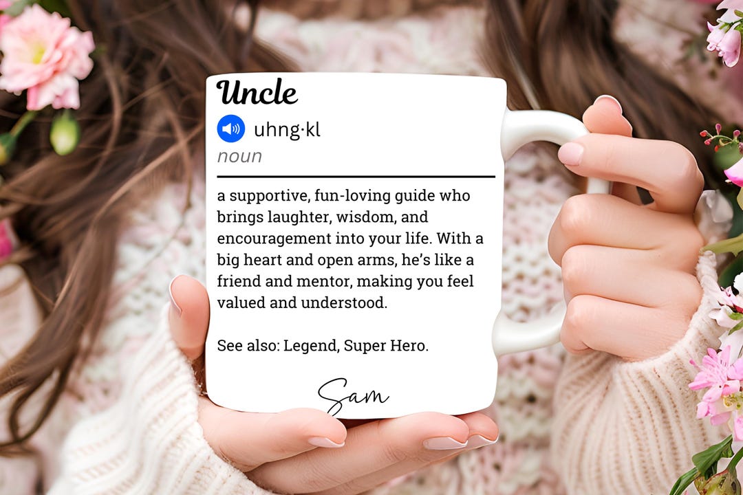 Personalized Uncle Definition Mug: Custom Coffee Gift - Etsy