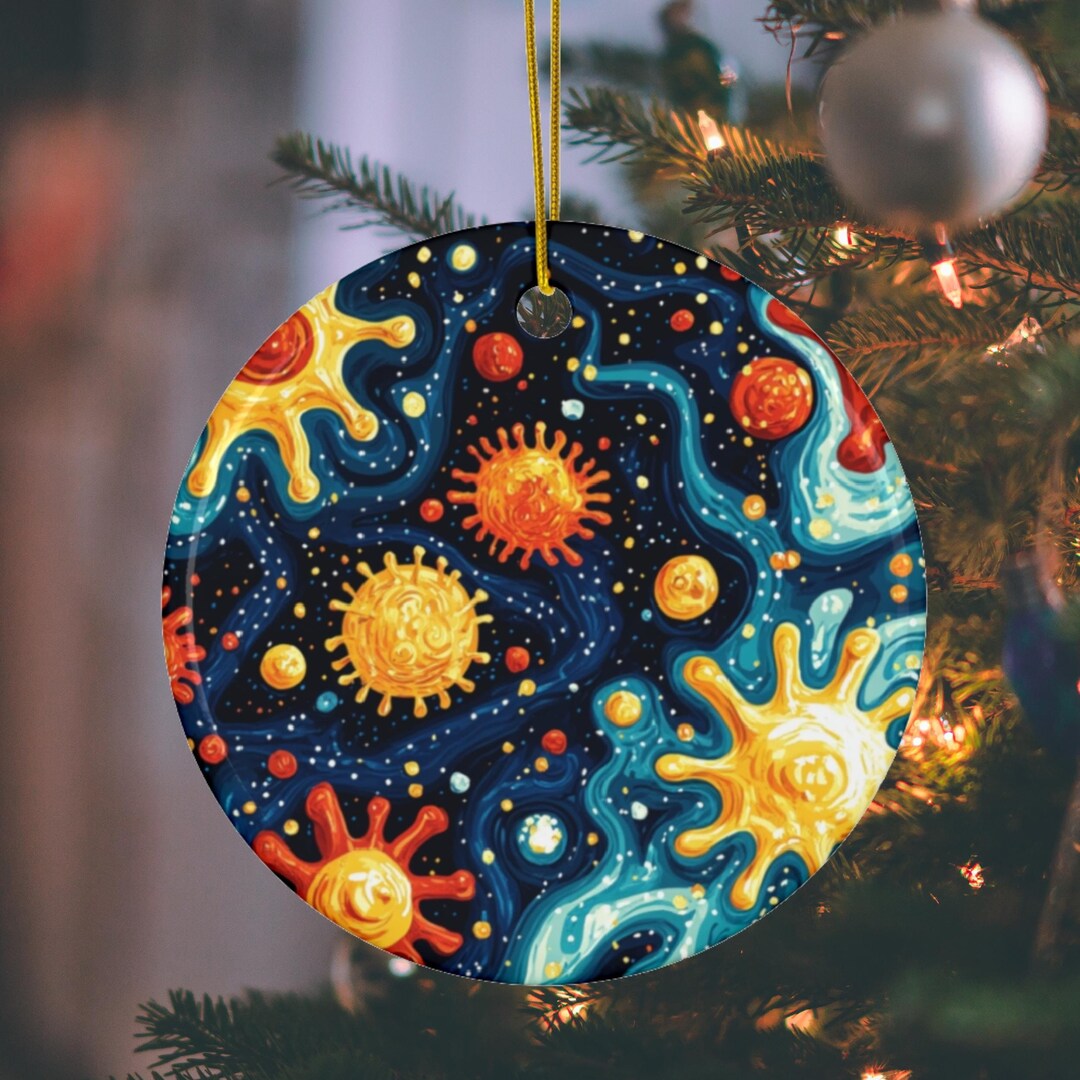 Christmas Microbe Ornament, Science Lover Gift, Holiday Decoration - Etsy