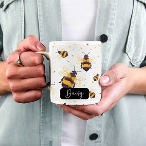 Personalized Bee Mug, Bee Lover Gift, Bumble Bee Mug, Bee Coffee Mug ...