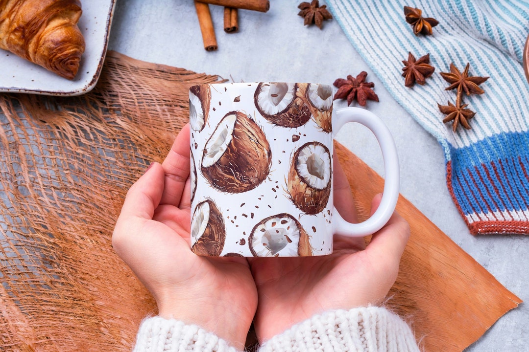 Personalized Coconut Mug, Coconut Lover Gift, Coconut Coffee Mug, Fruit ...