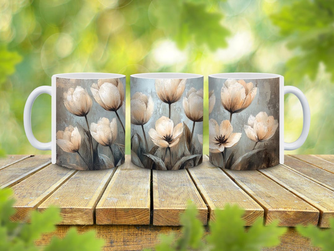 Personalized Vintage Tulip Mug, Tulip Coffee Mug, Tulip Lover Gift ...