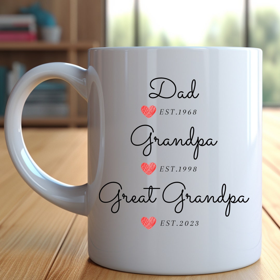 Dad, Grandpa, Great Grandpa Mug, Great Grandpa Gift, Pregnancy ...