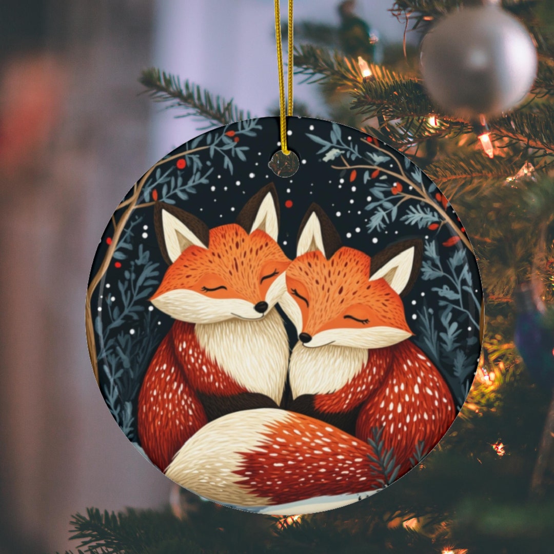 Christmas Fox Ornament: Whimsical Holiday Decoration - Etsy