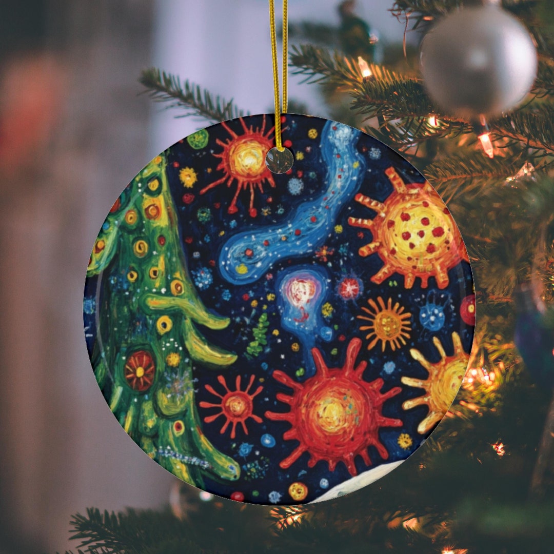 Christmas Microbe Ornament: Science Holiday Decor - Etsy