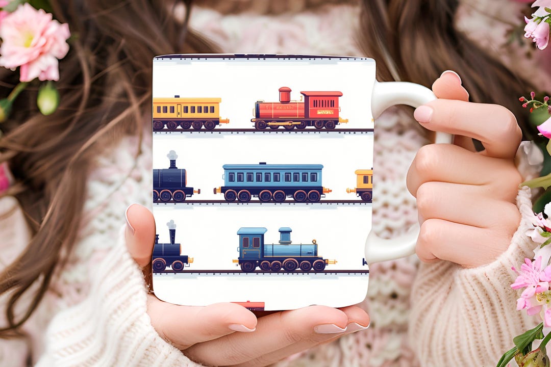 Personalized Train Mug, Train Lover Mug, Train Coffee Mug, Christmas ...
