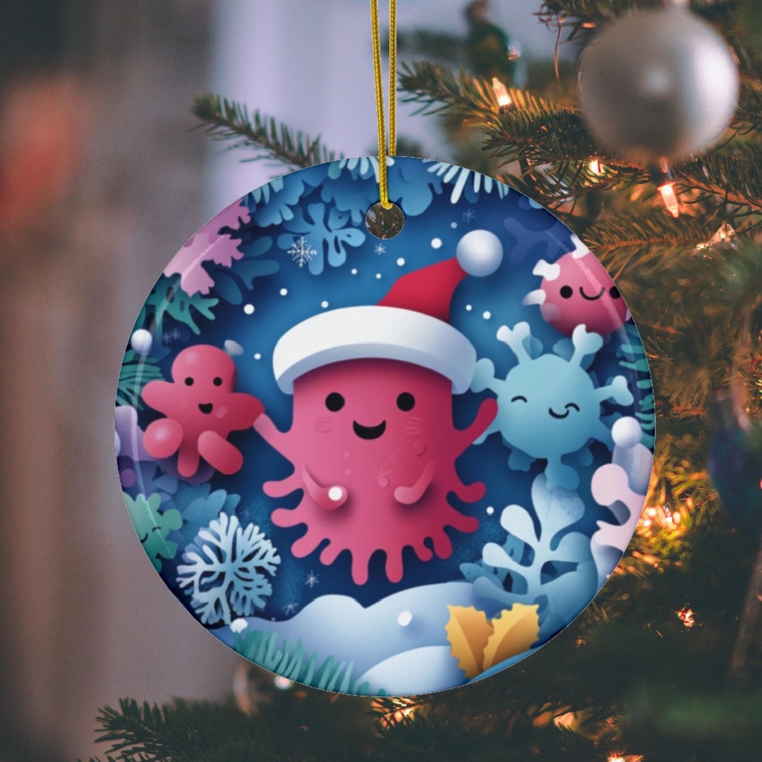 Microbe Christmas Ornament, Science Holiday Decor - Etsy