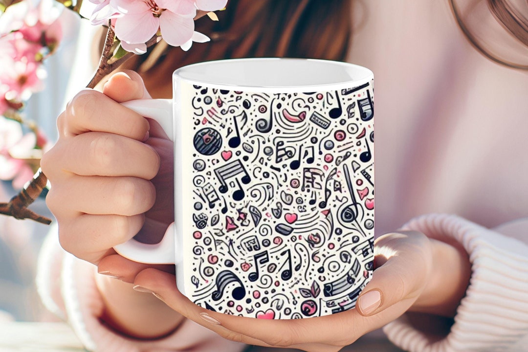 Personalized Music Notes Coffee Mug: Music Lover Gift - Etsy