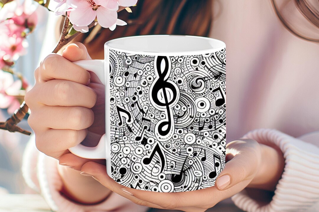 Personalized Music Notes Coffee Mug: Music Lover Gift - Etsy