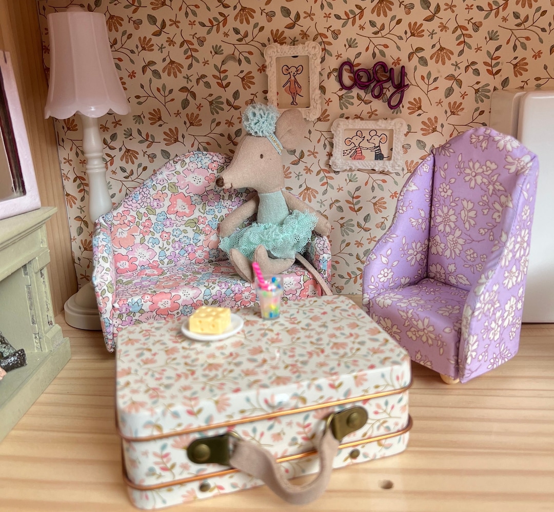 Dollhouse Armchair - Liberty Print Chair - Maileg - Modern Miniature 1 ...