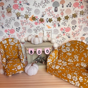 Dollhouse Sofa - Liberty Print Sofa - Maileg - Modern Miniature 1:12 ...