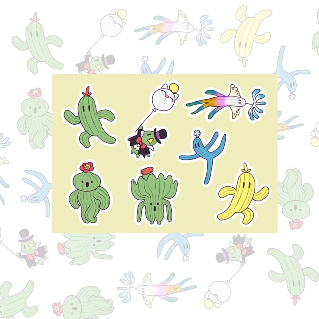 FFXIV Stickerpack - Sabotender (7 Stickers per Pack) - Etsy