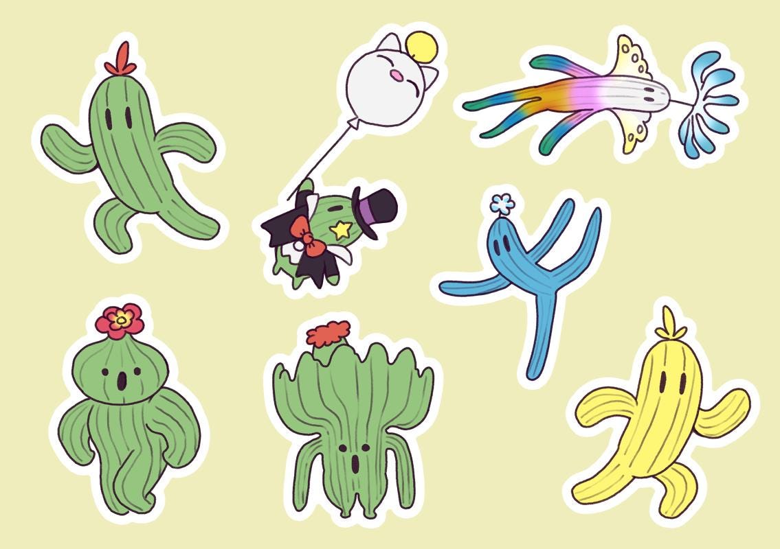 FFXIV Stickerpack - Sabotender (7 Stickers per Pack) - Etsy