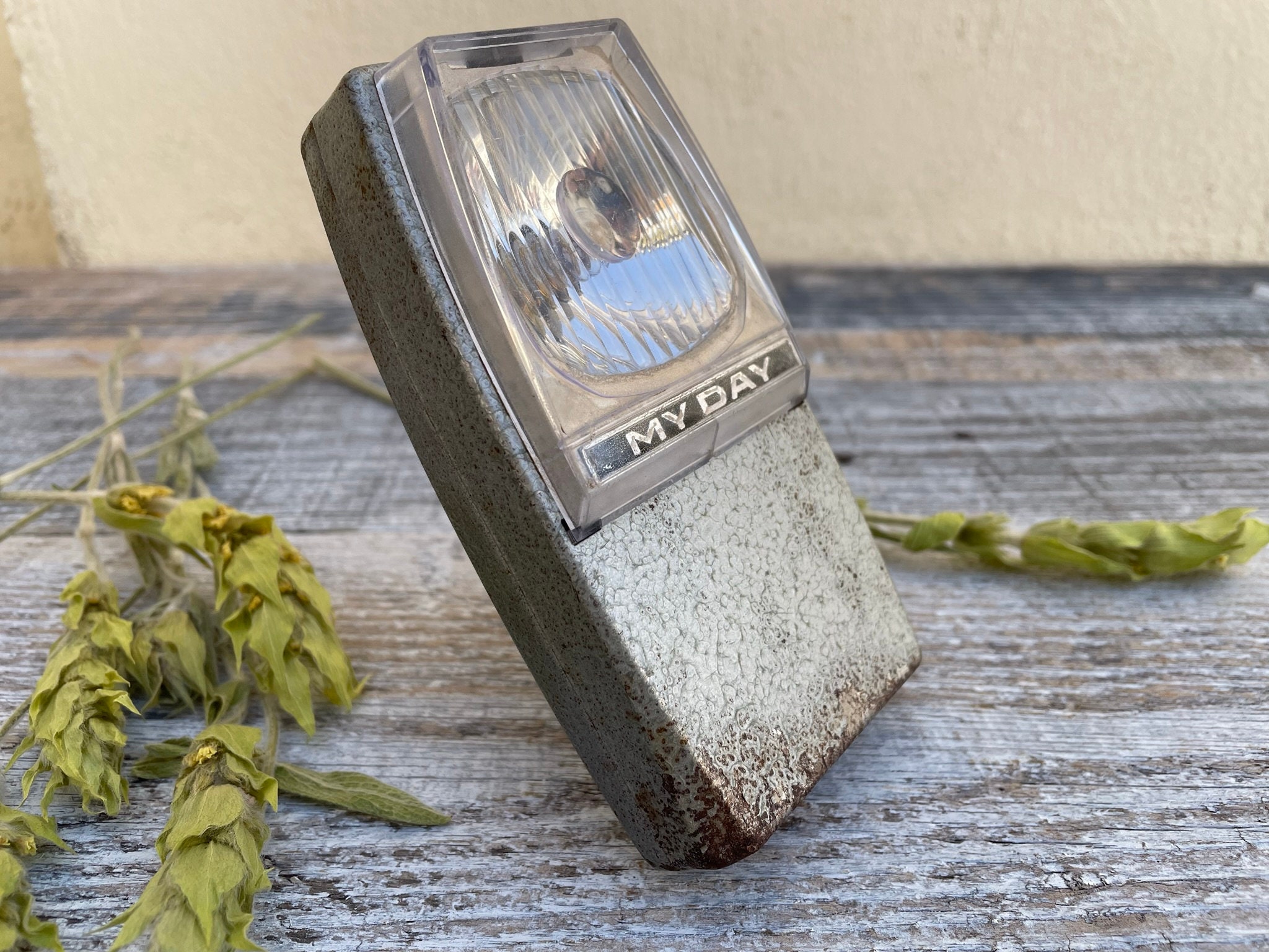 Vintage Old Flashlight MY DAY. Metal Retro Flashlight. Old - Etsy