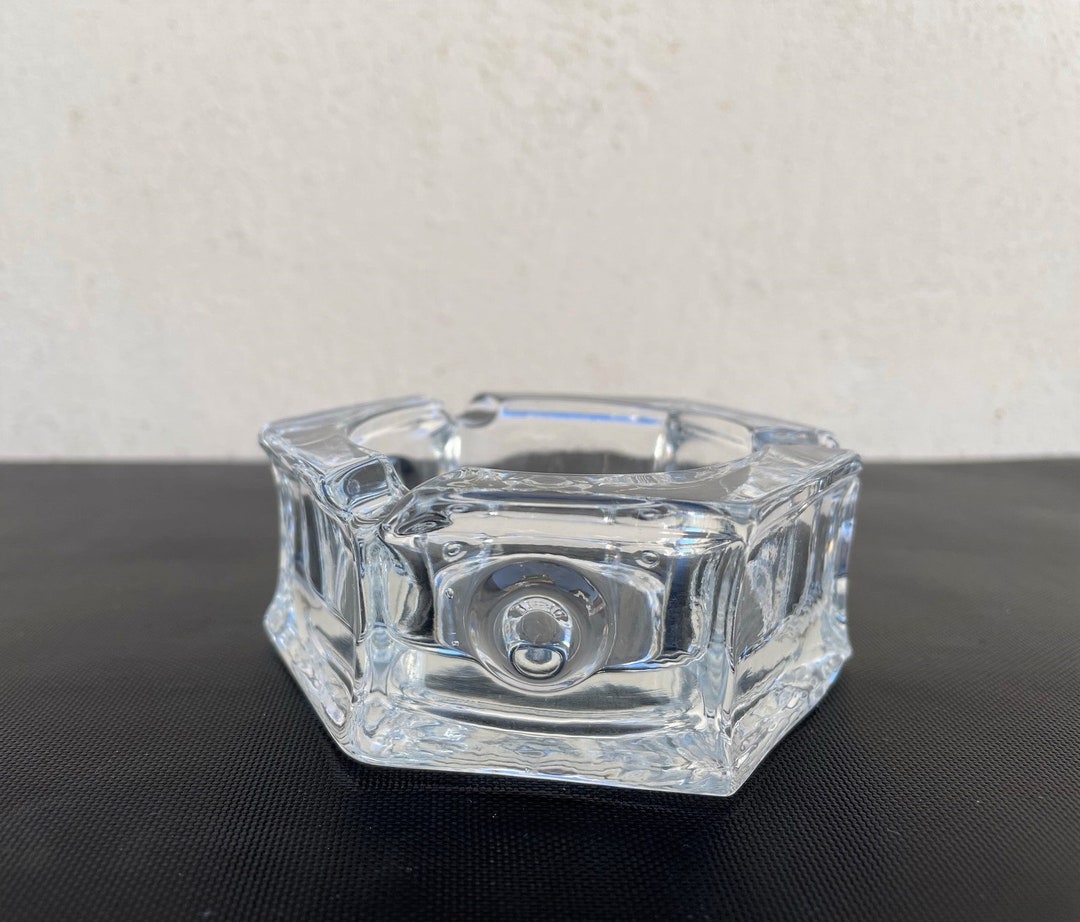 Vintage Glass Ashtray Hexagonal - Etsy