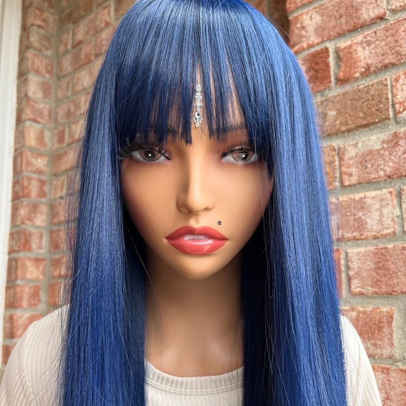 Blue Wig - Etsy