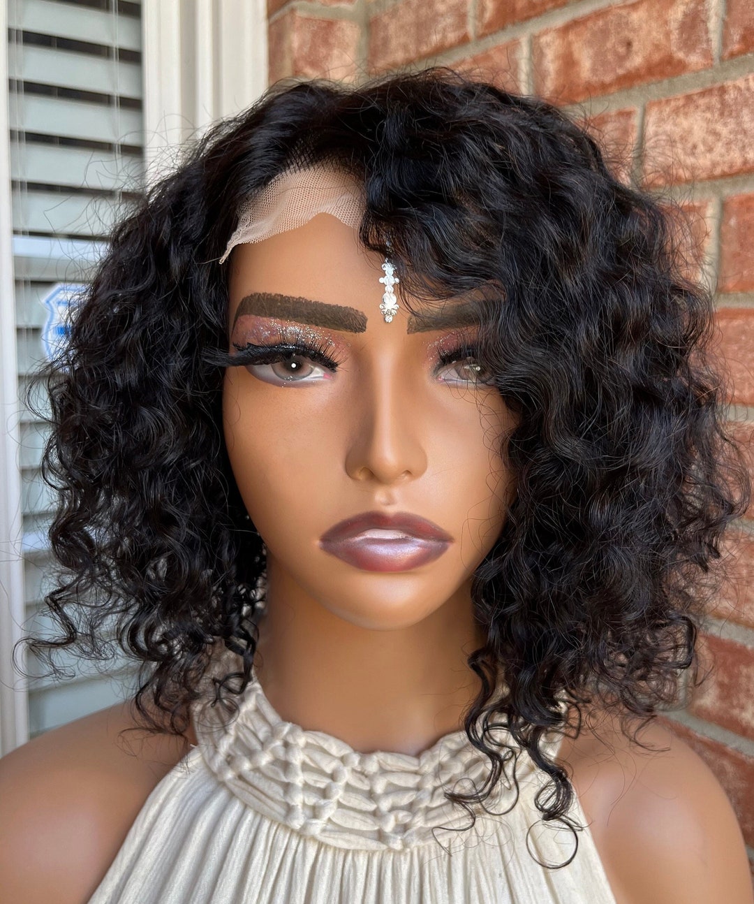 Closure Wig, Indian Deep Curly, 10, Side Part, Name Essence, Cap Size ...
