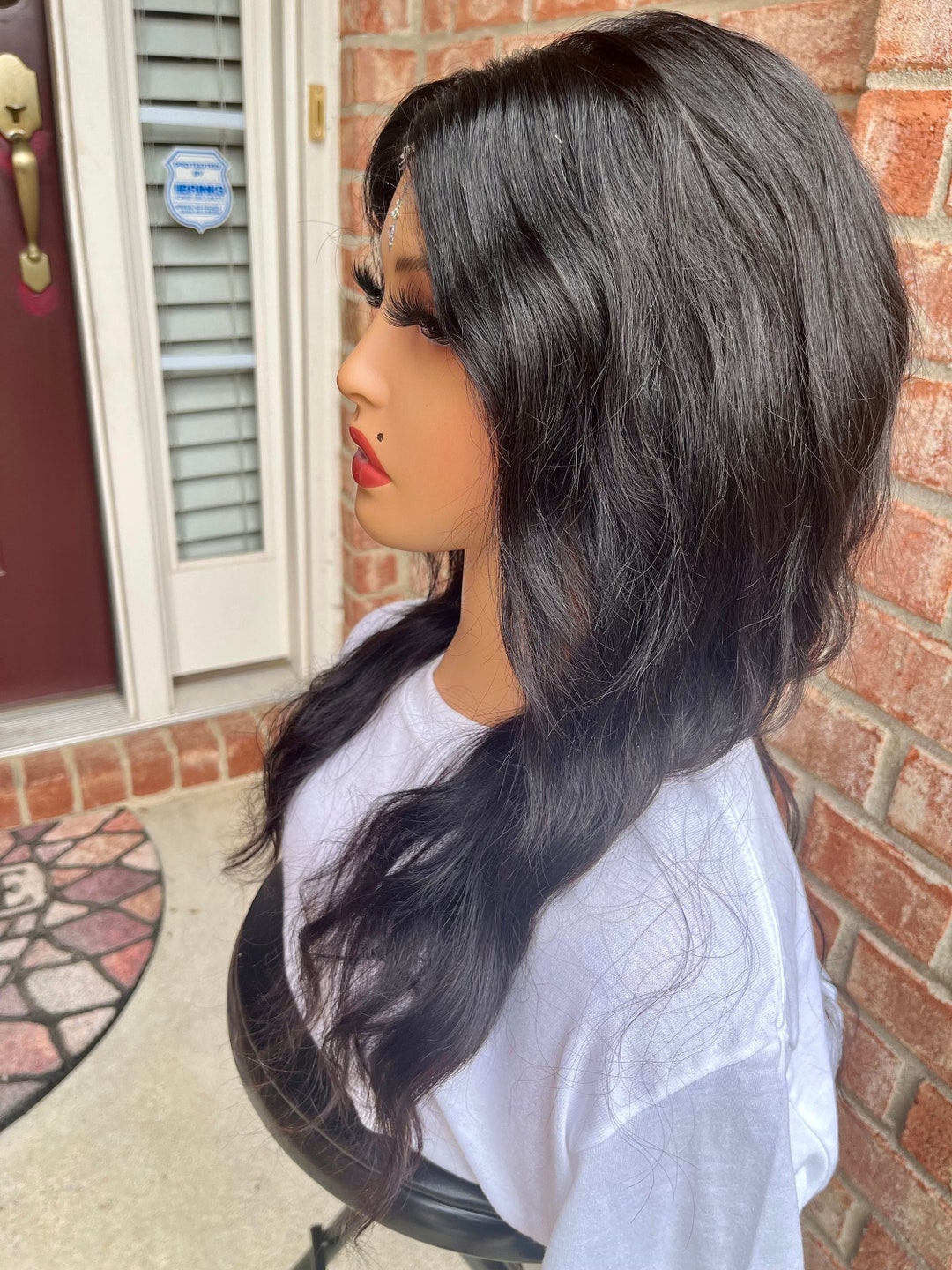 Wavy Human Hair Wig, Human Body Wave Wig, Black Wavy Wig, Everyday Wig ...