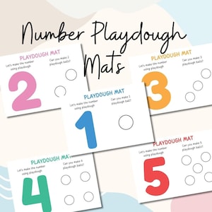 Number Playdough Mats // Fine Motor Skills Play Doh Mat Gift for ...