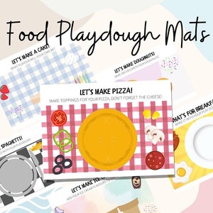 Food Playdough Mats Homeschool Fine Motor Skills Play Doh Mat Gift for ...